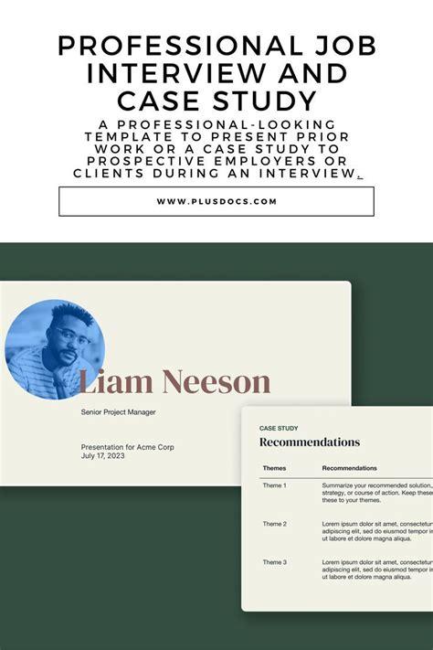 Professional Job Interview And Case Study Presentation Template In Case Study Case Study
