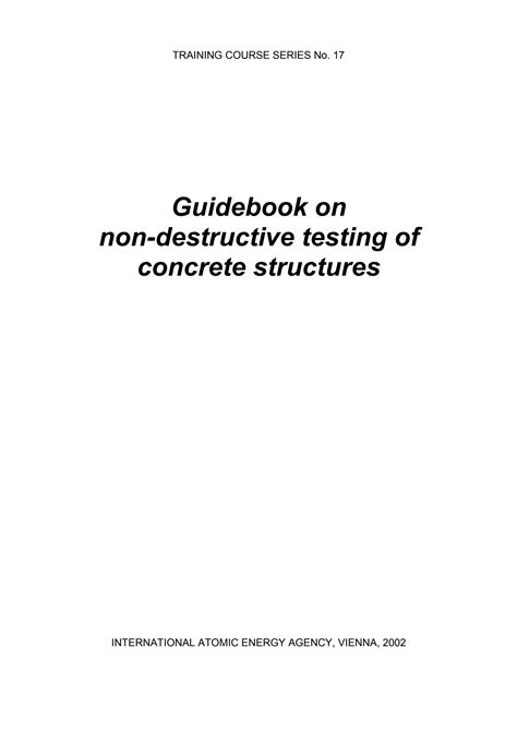 SOLUTION Guidebook On Non Destructive Testing Of Concrete Structures Studypool