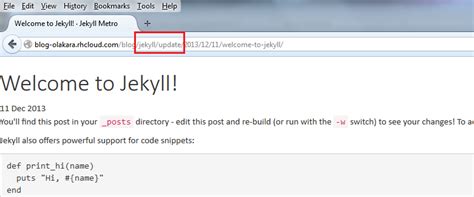 Removing Jekyllupdate From The Jekyll Urls Stack Overflow
