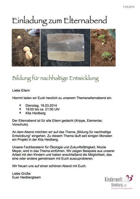 Elternabend Am Kita Heidberg