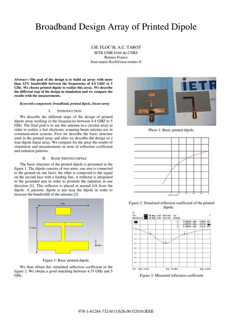 PDF Broadband Design Array Of Printed Dipole