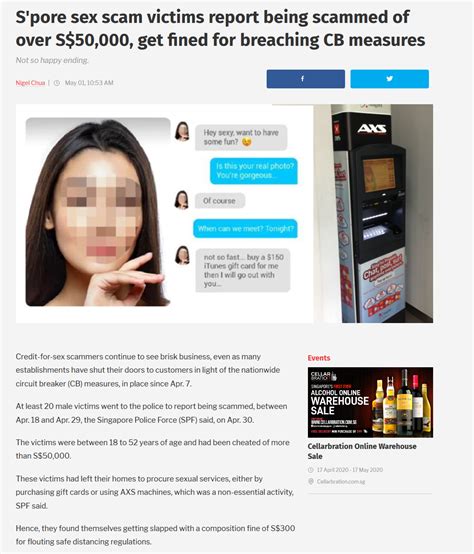 Men Horny During CB Kena Sex For Credit Scam 300 Fine For Going Out To Procure Sexual