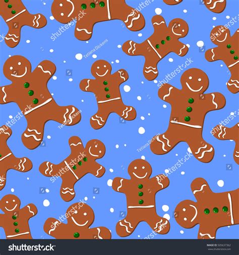 Background Gingerbread Man Stock Vector 505637362 Shutterstock
