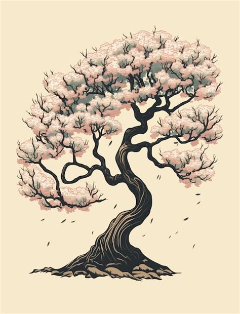 Premium Vector | Cherry blossom tree