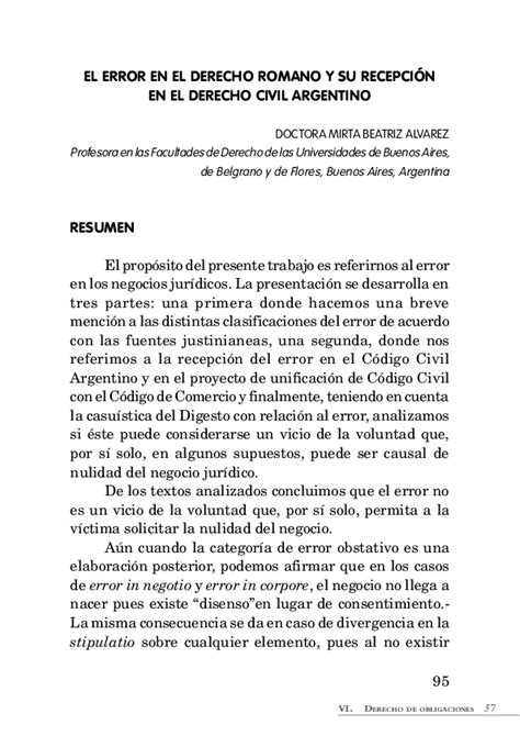 pdf el error en el derecho romano y su recepción en el derecho civil