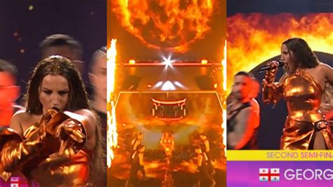 ნუცა ბუზალაძის ცეცხლოვანი გამოსვლა „ევროვიზიის“ სცენაზე შთამბეჭდავი