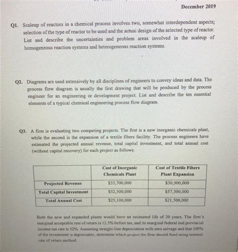 Solved Q Scaleup Of Reactors In A Chemical Process Chegg Com