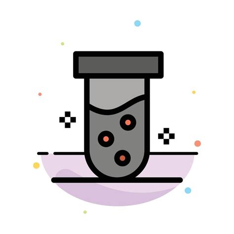 Tube Lab Test Biochemistry Abstract Flat Color Icon Template 13331472