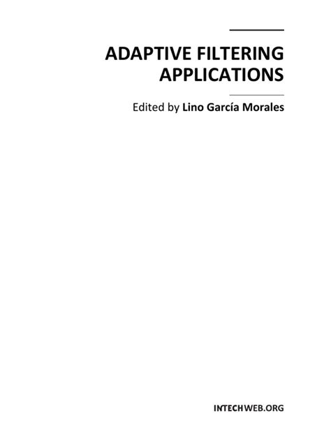 Adaptive Filtering Applications Pdf Analog To Digital Converter