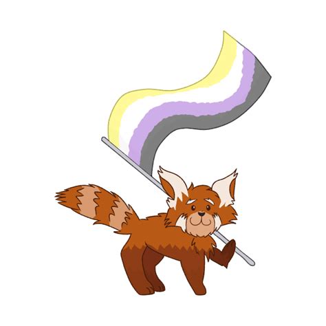 Red Panda Non Binary Pride Pride T Shirt Teepublic