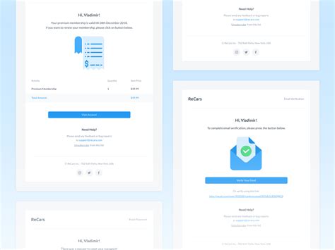 email template ui design