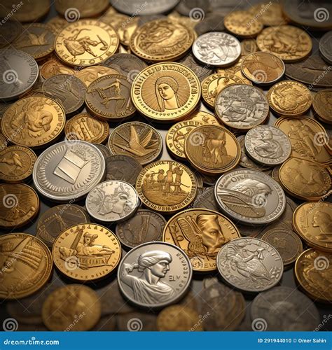 Minted Narratives Illustrating The Evolution Of Coin Design Stock Photo Image Of Ornate