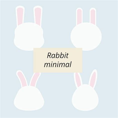 Premium Vector Rabbit Minimal Simple Style
