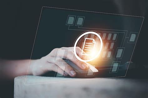 premium photo document management concept people using computer to