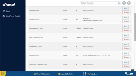 How to add, A Record, CNAME Record and MX Record using the Zone Editor in cPanel | YottaSrc ...