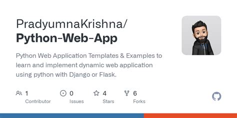 GitHub PradyumnaKrishna Python Web App Python Web Application Templates Examples To Learn