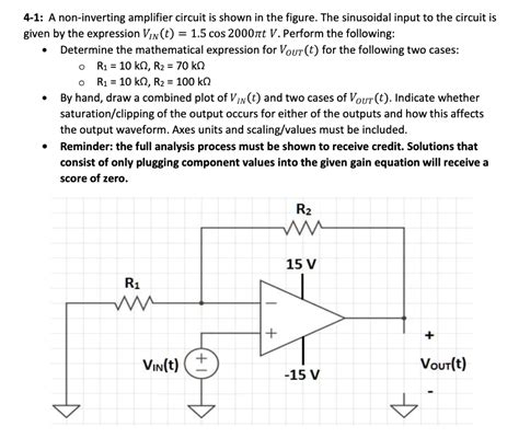 solved a non inverting amplifier circuit is shown in the figure the