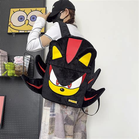 Hedgehog Plush Bag Game Anime Sonic Shadow Backpack Womens Bag Cartoon High Capacity Girls