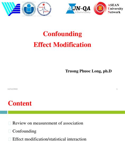 Confounding And Effect Modification Download Free Pdf Relative Risk