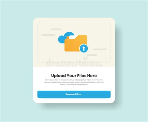 Professional File Drag And Drop Ui Design With Minimalist Cloud Folder