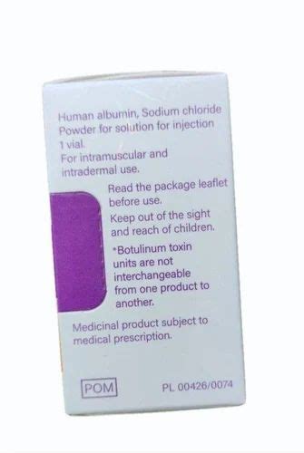 Botox Botulinum Toxin Type A 100 Iu Allergan At Rs 15000 Piece Botox Type A Injection In
