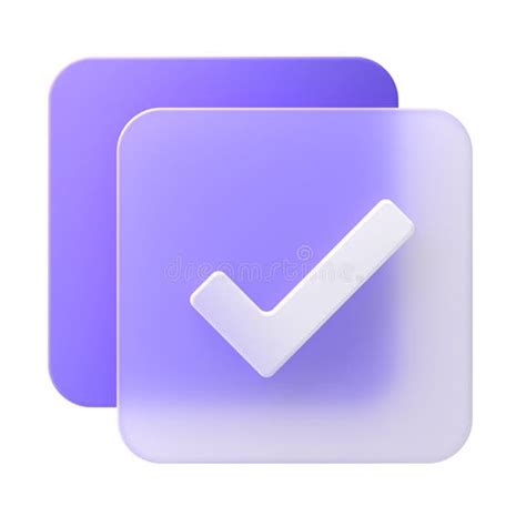 3d Checkbox Check Mark 3d Illustrationtick Mark Rounded Corner 3d