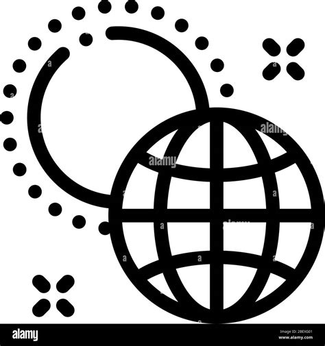 Rotation Of Earth Around Sun Icon Vector Outline Illustration Stock