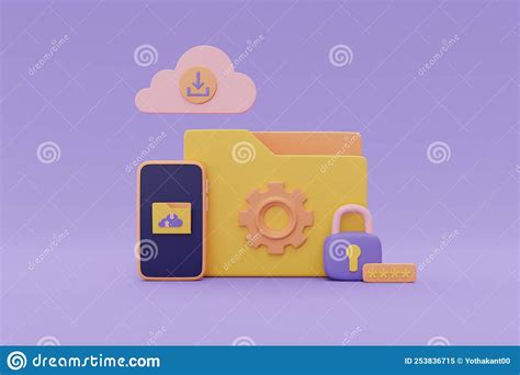 Cloud Computing Technology And Online Data Storage For Business Network Smartphone File