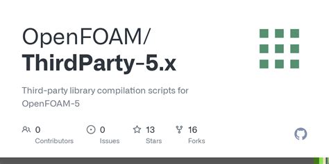 Github Openfoamthirdparty 5x Third Party Library Compilation