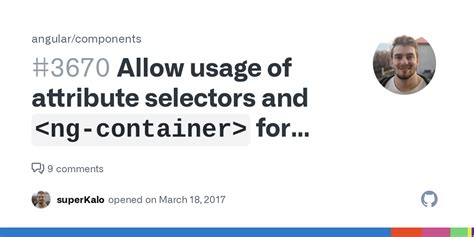 Allow Usage Of Attribute Selectors And For Angular Material Components Issue