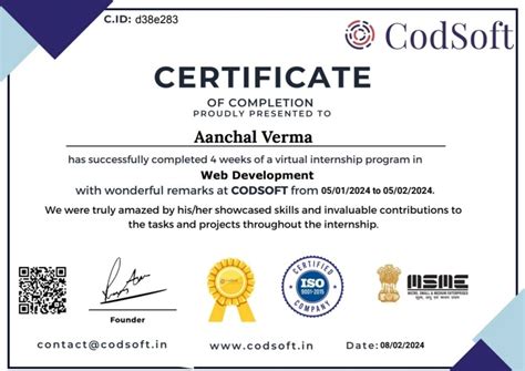 Aanchal Verma On Linkedin Codsoftinternship Codsoft Codsoftjourney Codsoftintern