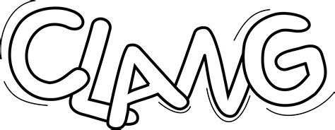 clipart clang outlined
