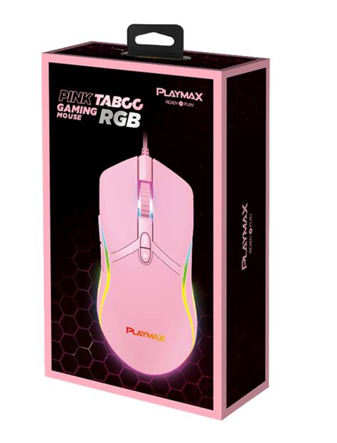 Playmax Pink Taboo RGB Mouse - PLAYMAX GAMING