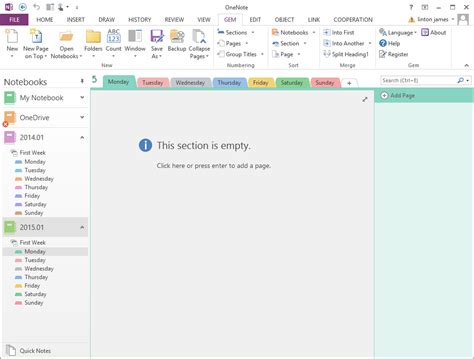 复制 Onenote 笔记本的分区结构树到另外一个笔记本里 数字笔记珍宝 Onenotegem