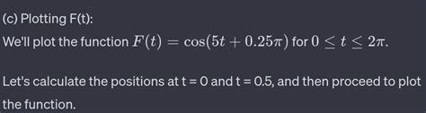 Solved C ﻿plotting Ft ﻿well Plot The Function