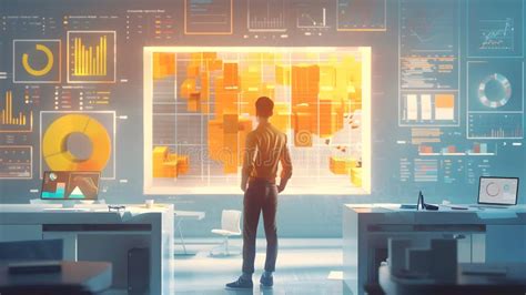 Predictive Sale Analysis Person Forecasting With Data Stock Illustration Illustration Of