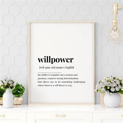 Willpower Definition Printable Motivational Printable Quotes Hustle