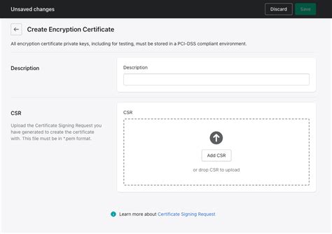 Manage Encryption Certificates