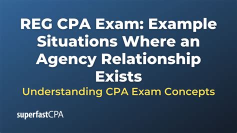 Reg Cpa Exam Example Situations Where An Agency Relationship Exists Superfastcpa Cpa Review
