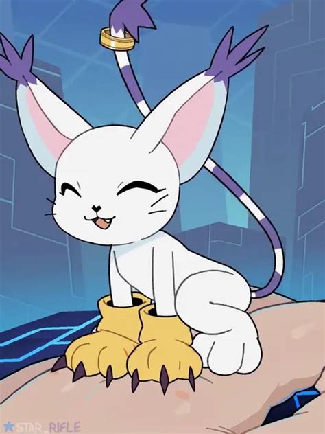 Tailmon And Blacktailmon Digimon Drawn By Starrifle Danbooru