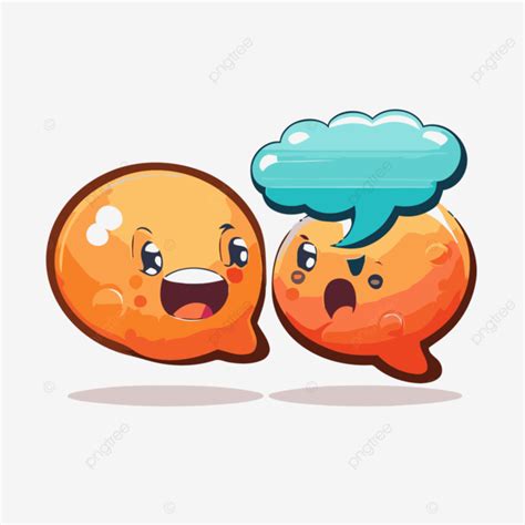 대화 거품 벡터 작은 연설 거품 만화의 오렌지와 오렌지 얼굴 그림 스티커 클립 아트 상표 클립 아트 Png 일러스트 및