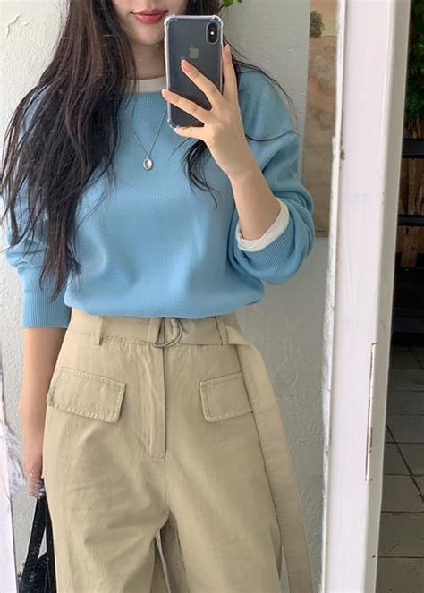 From Beginning Hash Basic Color Round Knitwear Codibook