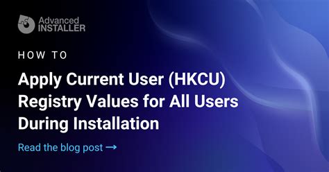 how to apply current user hkcu registry values for all users during