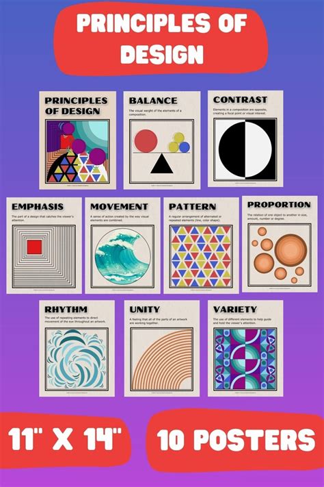 Principles Of Design Posters 11x14 Digital Download In 2024