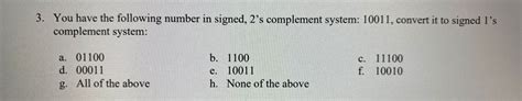 Solved You Have The Following Number In Signed S Chegg