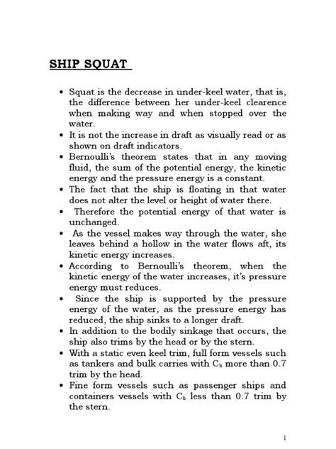 Ship Squat Pdf Ships Oil Tanker