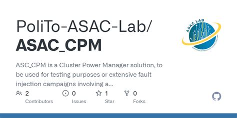 Github Polito Asac Lab Asac Cpm Asc Cpm Is A Cluster Power Manager Solution To Be Used For