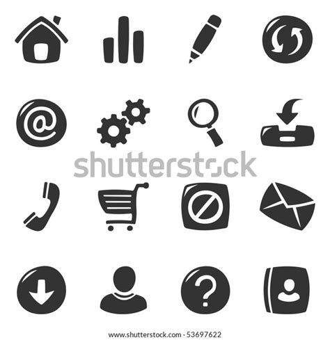 Internet Toolbar Icons Set Stock Vector Royalty Free Shutterstock