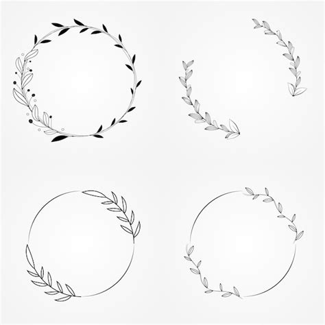 Premium Vector Frame Botanical Circle Vector