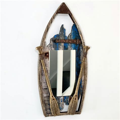Darthome Rustic Paddle Boat Wall Mirror 47x23cm